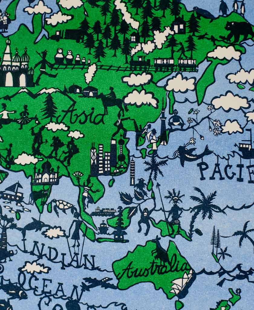 Home Decor | City Map Hand Screen Prints | Famille Summerbelle