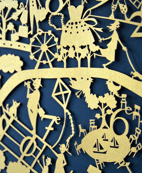 Paris Map Limited Edition Paper Cut – Famille Summerbelle