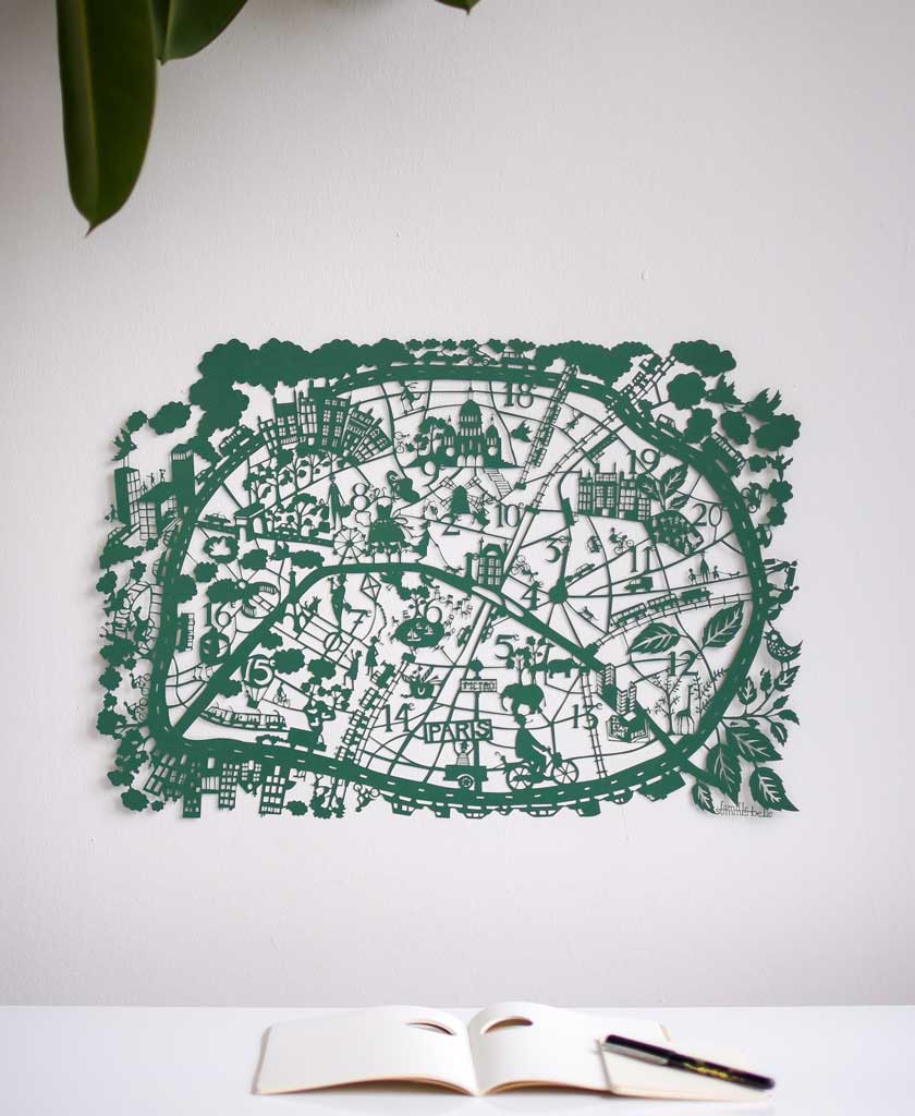 Paris Paper Cut Map | Famille Summerbelle
